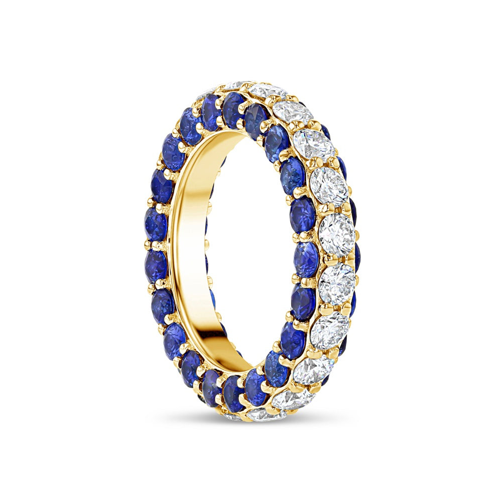 JEANI in Blue. 4.00 Carats of Diamonds & Sapphires Eternity Band – Morgan Jonathan
