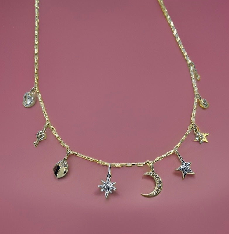 DIAMOND DEW DROPS. DIAMOND CHARMS AND GOLD CHAINS. – Morgan Jonathan